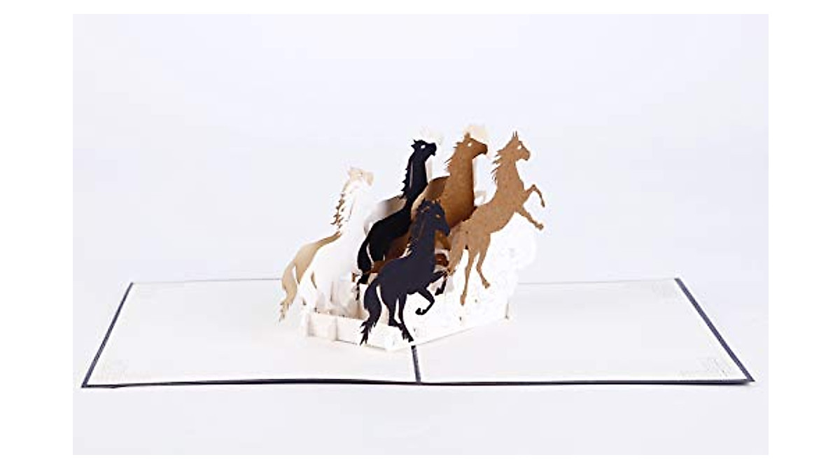Liif Galloping Horses Pop Up Card for Every Occasion