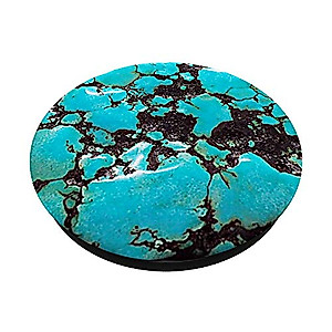 Turquoise Marble Stone Slab Print Southern Glam Phone Grip PopSockets PopGrip: Swappable Grip for Phones & Tablets