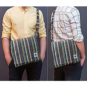 Messenger Bag For Women Men Crossbody Bags For Men Shoulder Bag Multiple Compartments Hobo Hippie Beach Bag Lightweight Canvas Tote Bag