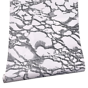 Yifely Granite Marble Effect Furniture Paper Self-Adheisve Shelf Liner Countertop Sticker 17.7 Inches by 9.8 Feet