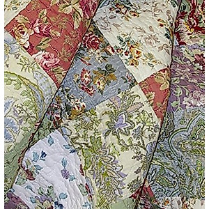 Greenland Home Blooming Prairie Quilted Patchwork Throw