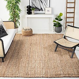 SAFAVIEH Natural Fiber Collection Area Rug - 10' x 14', Natural, Handmade Farmhouse Jute, Ideal for High Traffic Areas in Living Room, Bedroom (NF747A)