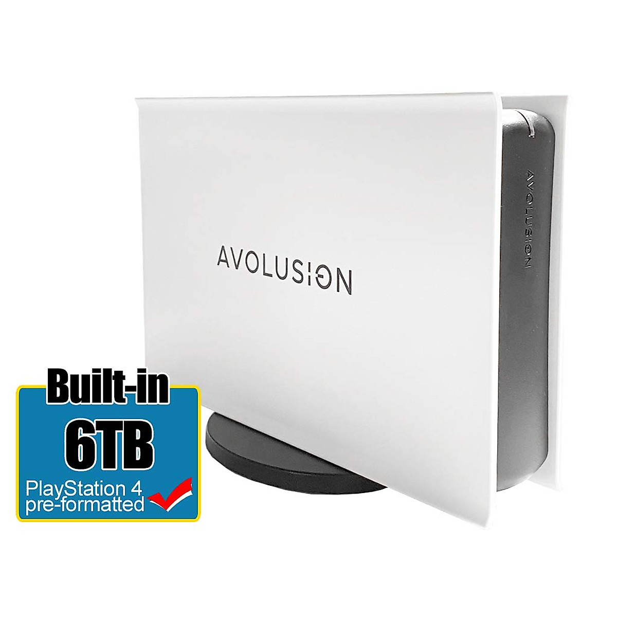 Avolusion PRO-5X Series 6TB USB 3.0 External Gaming Hard Drive for PS4 Original, Slim & Pro (White)