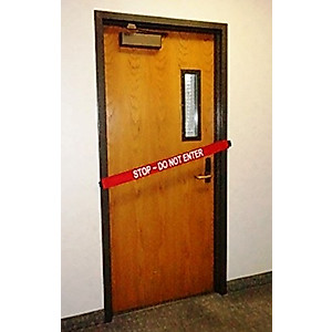 Stop - DO NOT Enter - Magnetic Door Barrier - Fits up to a 51" Wide Door