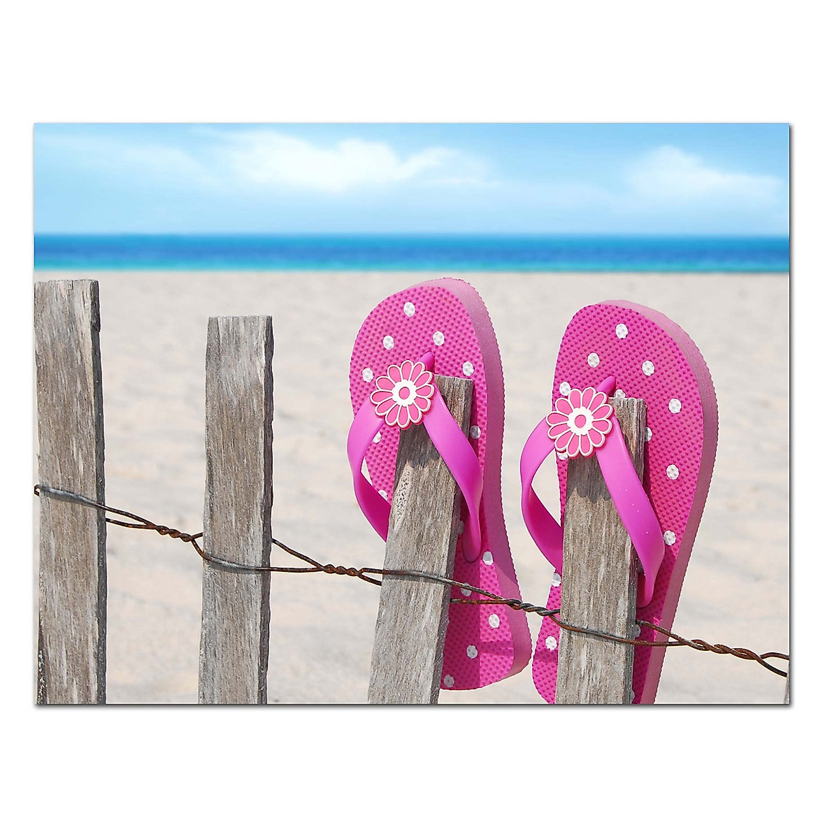 Small World Greetings Beach Note Cards 24 Count - Blank Inside with Envelopes - A2 Size (5.5" x 4.25") - Perfect All Occasion Beach Stationery for Thank You, Birthday, and More