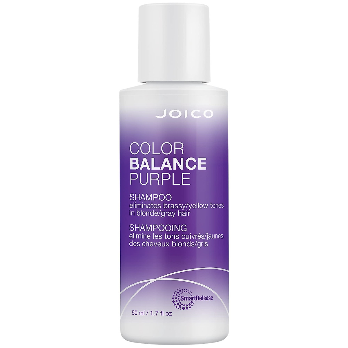Joico Color Balance Purple Shampoo | For Cool Blonde, Gray Hair | Eliminate Brassy Yellow Tones | Boost Color Vibrancy & Shine | UV Protection | With Rosehip Oil & Green Tea Extract | 1.7 Fl Oz