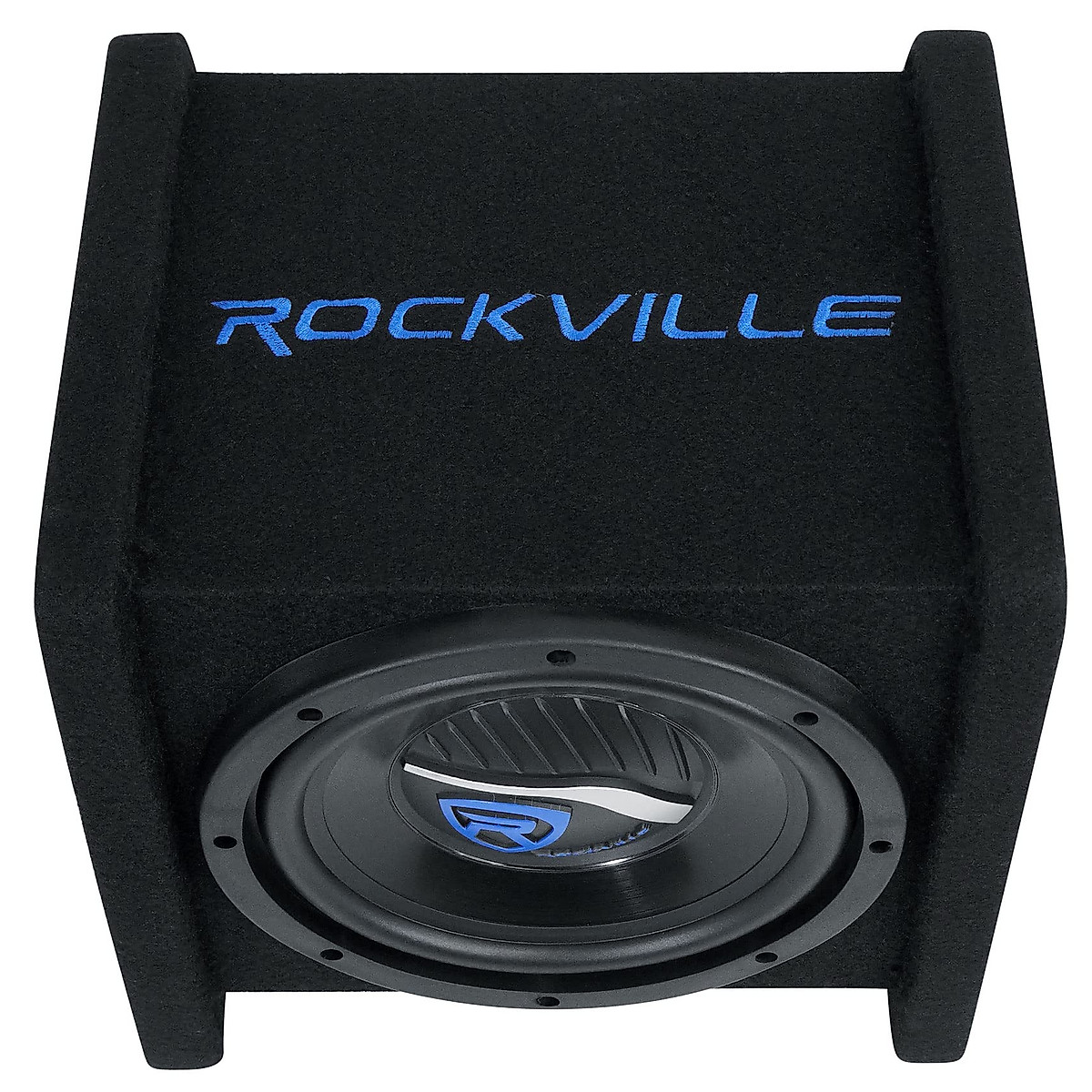 Rockville RV8P 8" 400w Car Audio Subwoofer in Vented Sub Enclosure Box - 4 Ohm,Black