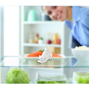 dgudgu Bear Baking Soda Container Ceramic Baking Soda Holder For Fridge Cute Kitchen Gadgets Baking Soda Fridge Holder For Eliminating Fridge And Freezer Odor