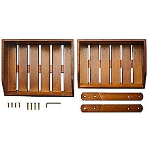 Sushineibor Bamboo Fruit Basket Stand Storage for Kitchen，Large Capacity Home Countertop Standing Wooden Organizer Bread Vegetable Holder Veggies Display Snacks Food Rack (Brown)