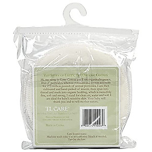 TL Care Nursing Pads Made with Organic Cotton, Natural Color, 6 Count