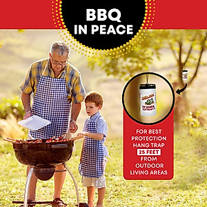 Flies Be Gone Outdoor Fly Traps 2-Pack Reusable – with 2 Dissolvable Fly Attractant Refill Packets & 2 Suspension Strap - Best Non-Toxic Fly Catcher for Your patios, Home and Commercial Use