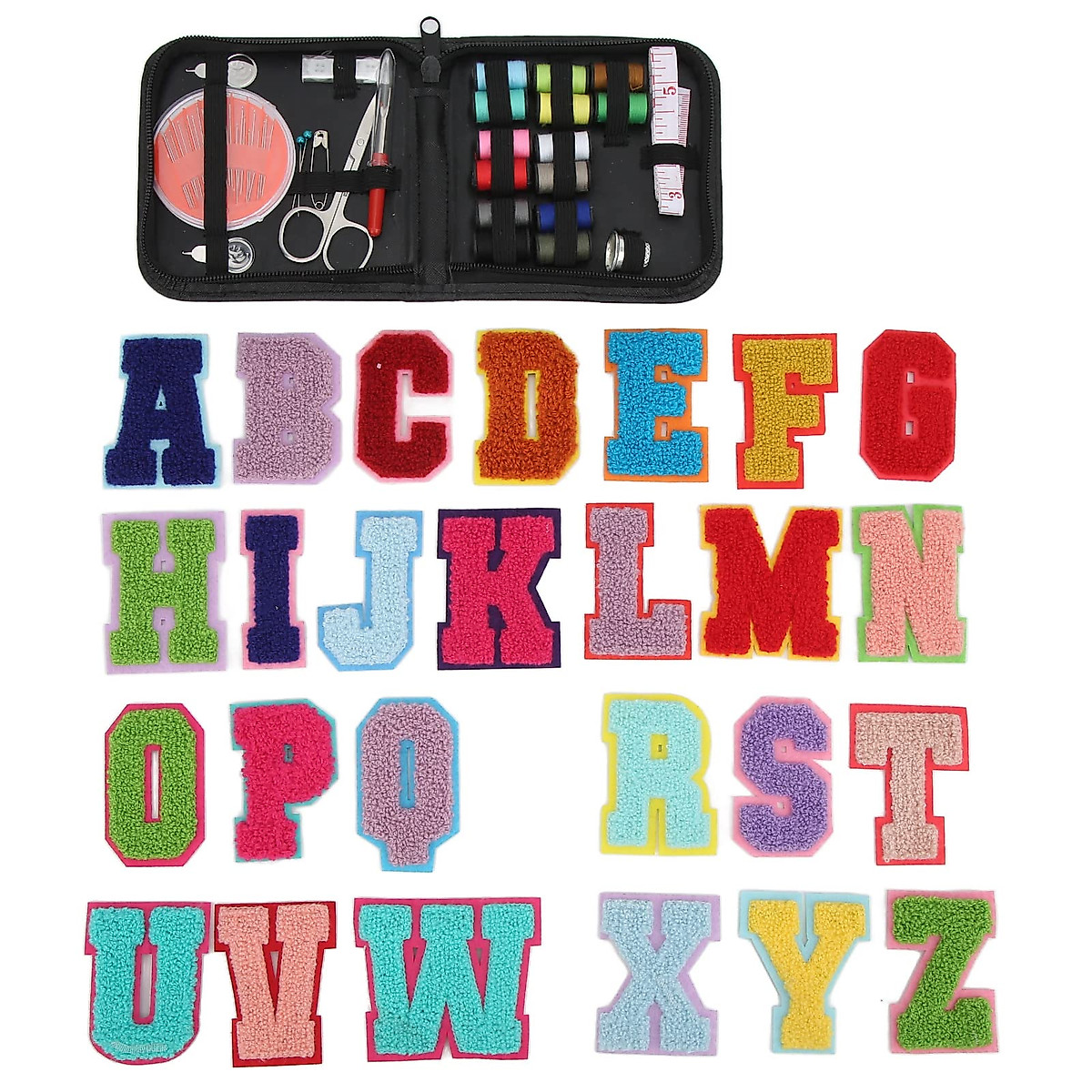 Sewing Kit Handbag Packaging - Portable 14pcs Spools, 26pcs Cloth Sticker - DIY Emergency Needle Thread Set for Dress Making - Sewing Kit Travel Sewing Kit - Sewing Supplies