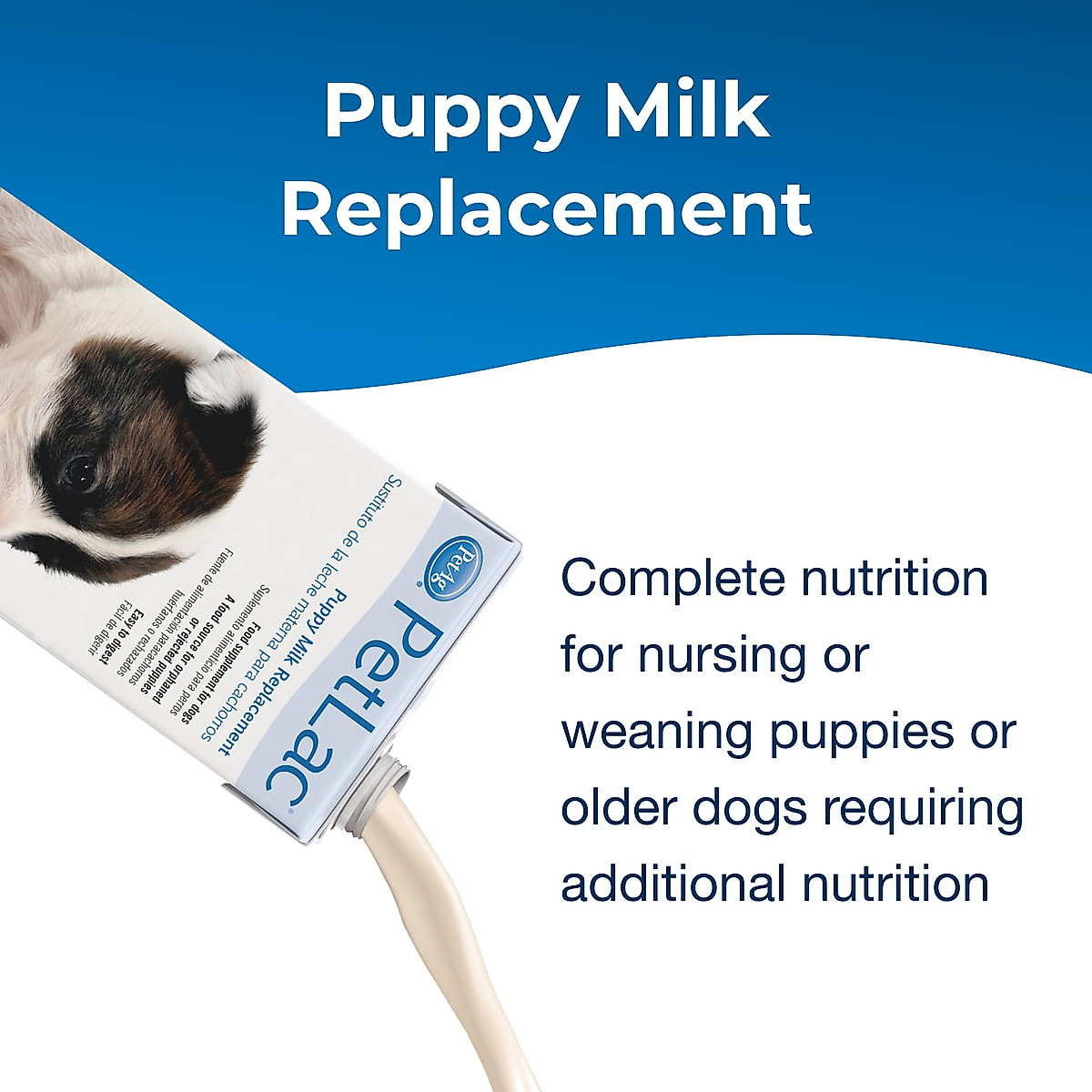 Pet-Ag PetLac Liquid for Puppies - 32 oz - Ready-to-Feed Milk Replacement for Puppies Newborn to Six Weeks Old - Easy to Digest