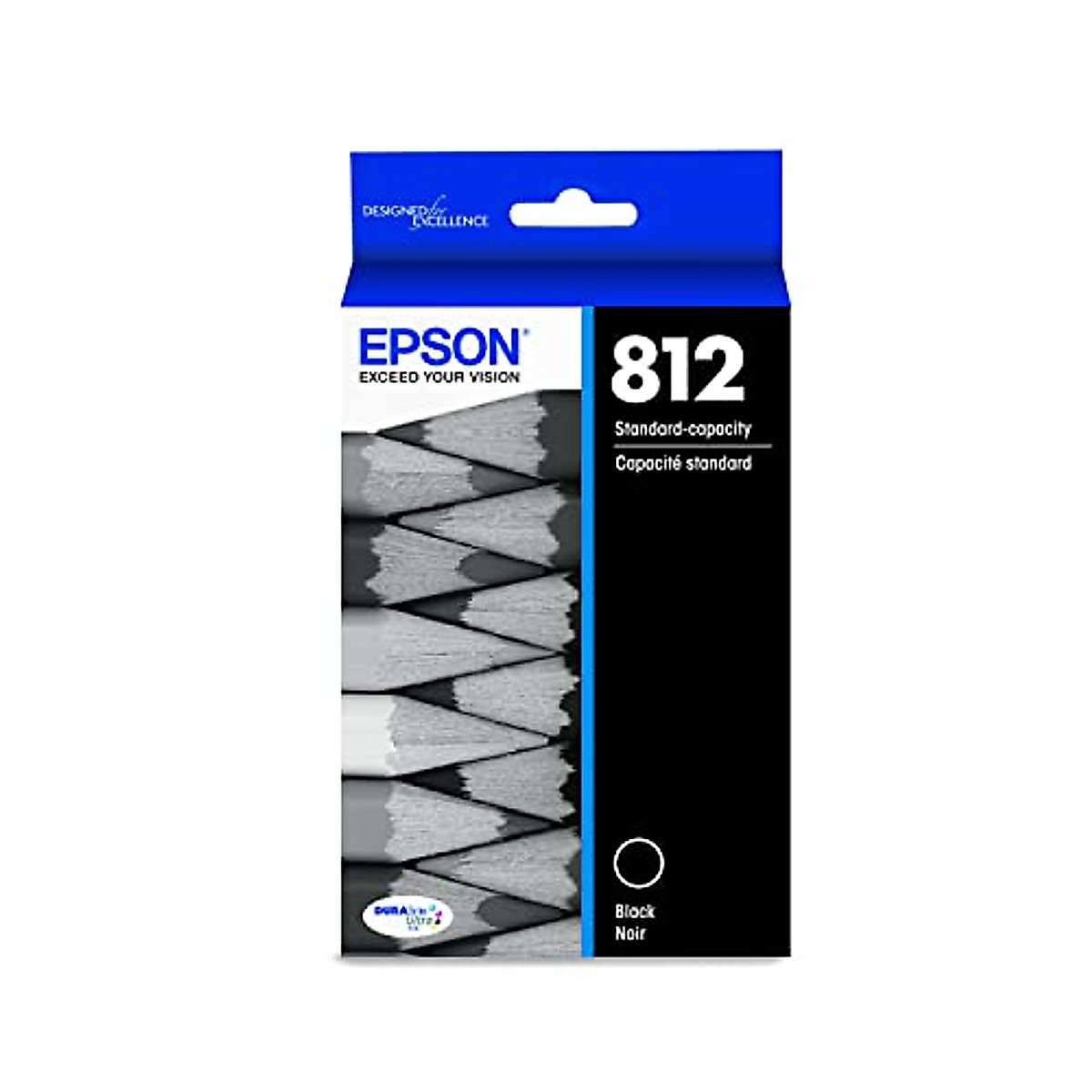 Epson T812 DURABrite Ultra Ink Standard Capacity Black Cartridge (T812120-S) for Select Workforce Pro Printers