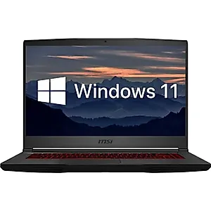 MSI GF65 Gaming Laptop, 15.6" FHD 144Hz Display, Intel Core i5-10500H, 32GB DDR4 Memory, 1TB PCIe SSD, GeForce RTX 3060 Graphics, Backlit Keyboard, Webcam, Type-C, HDMI, Windows 11 Home, Black