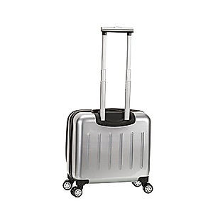 Rockland Revolution Hardside Rolling Computer Case, Silver, Carry-On 17-Inch