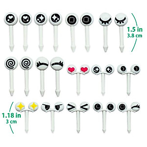 Cute Eye Picks for Lunches - 20 Pieces of Eyes in Various Expressions, Eye Food picks for Kids to add to your Cute Bento Box Accessories