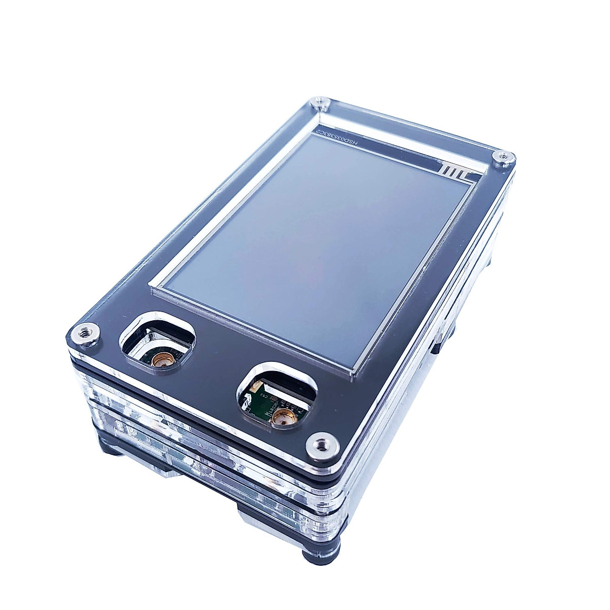C4Labs DRPi-3.5NSX Nextion Screen Case – Raspberry Pi 3 B+, Duplex MMDVM v1.0, and Enhanced 3.5" Nextion Screen (Included) ~ Black Ice (Black)