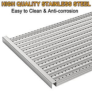 DcYourHome Stainless Steel Grill Emitter Plates Replacement Parts for Charbroil 463242716, 463257520, 466242715, 466242815, 463242715, 463276016, 463255020, 466242716, G533-2200-W1, G533-0009-W1A,3PCS