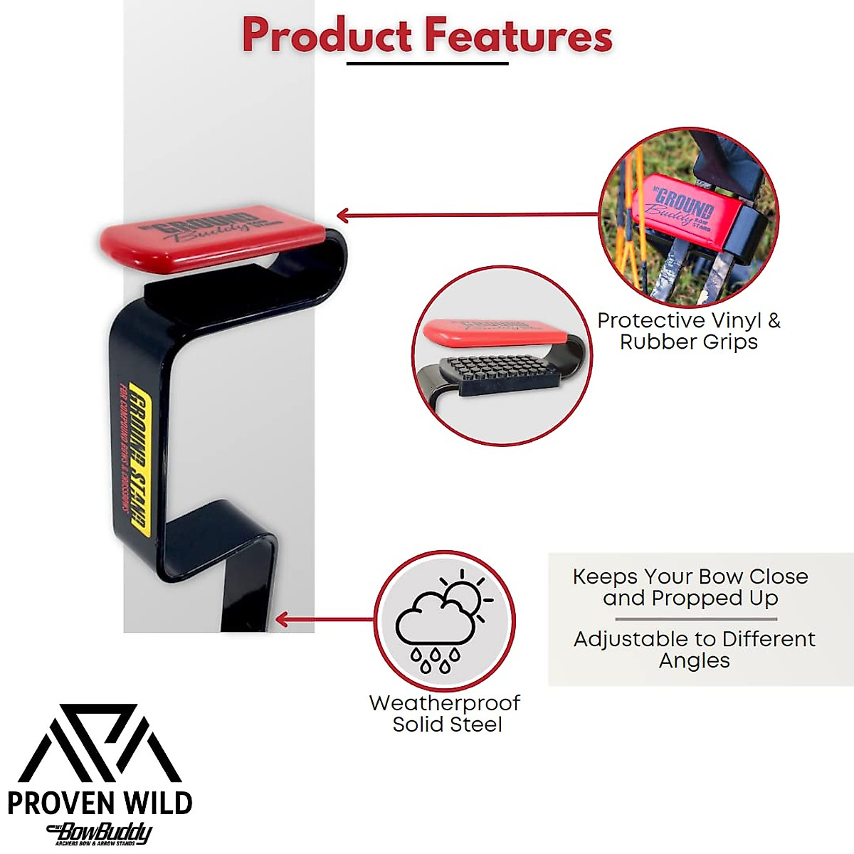 My Bow Buddy Ground Buddy Ground Blind Crossbow/Compound Bow Holder