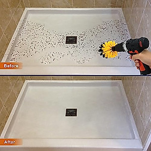 CHEN REFINISH 22 Pcs Drill Brush Attachments Set, Power Drill Brushes for Cleaning Scrub Pads and Sponge with Extend Long Attachment, Car Detailing Kit for Bathroom, Corners, Kitchen, Tile, Grout, Tub