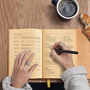 MAYBELL Leather Journal for Writing 5"x 7", Genuine Leather Bound Journal for Men Women, 200 Lined Pages Leather Notebook for Traveling (Brown)