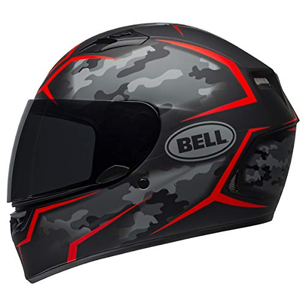 Bell Qualifier Full-Face Motorcycle Helmet (Stealth Camo Matte Black / Red - X-Large)