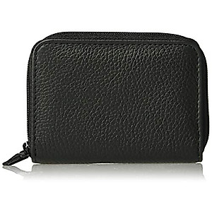 Buxton Hudson Pik-Me-Up Wizard Leather Wallet, Compact, Black