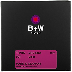 B + W Clear Protection Filter for Camera Lens – Ultra Slim Titan Mount (T-PRO), 007, HTC, 16 Layers Multi-Resistant and Nano Coating, Photography Filter, 82 mm