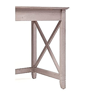Bush Furniture Key West Collection 54W Single Pedestal Desk in Washed Gray