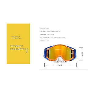 Wind Dust Anti UV Off-road Glasses,Ski Motorcycle Cross-country Sports Riding Glasses,Durable Portable for Outdoor Sports (black)