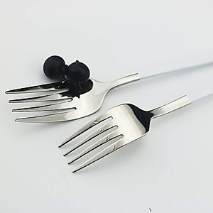 JASHII 20-Piece SUS304 Stainless Steel Silverware Set Luxury Flatware Cutlery Set Mirror Polished Service for 4 Include Knife Fork Spoon Dishwasher Safe (White silver)