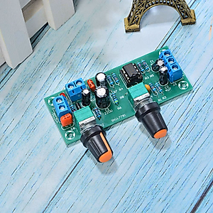 Comimark 1Pcs DC 12V-24V Low-Pass Filter NE5532 Subwoofer Process Pre-Amplifier Preamp Board