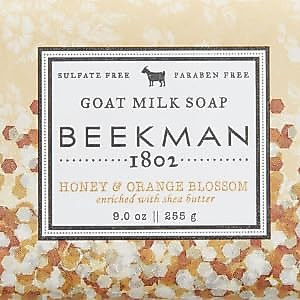 Beekman 1802 Whipped Body Cream, Honey & Orange Blossom - Scented - 8 oz - Intensely Hydrating & Softens Skin - With Goat Milk - Good for Sensitive Skin - Cruelty Free