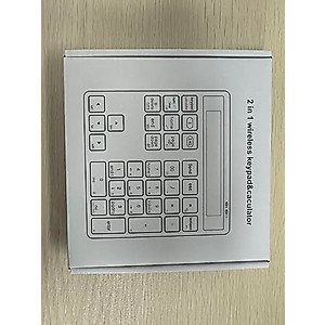 Bluetooth Number Pad - 2.4G Wireless Numeric Keypad with Display Calculator - Wireless Number Pad Slim 34-Key Portable Financial Accounting Numpad Data Entry & Calculation 2in1 for Laptop Desktop PC