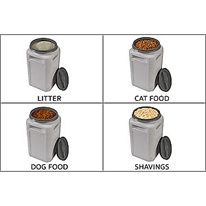 Mighty Tuff 13 Gallon/up to 54 Pound Pet Food Storage Container with Airtight Lid and Built-In Handles for Easy Transport, Made for Durable and Versatile Storage