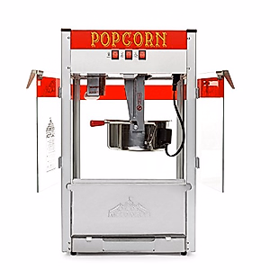 Olde Midway Commercial Popcorn Machine Maker Popper with Large 12-Ounce Kettle - Red