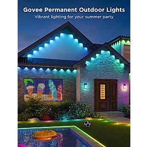 Govee Permanent Outdoor Lights Pro, 100ft with 60 RGBIC LED Lights for Daily and Accent Lighting, 75 Scene Modes, IP67 Waterproof, Works with Alexa, Google Assistant, Matter, White