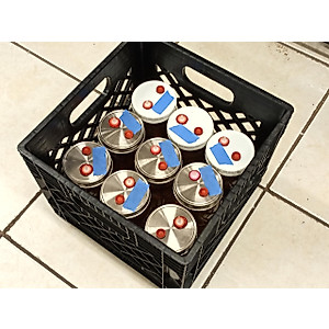 Mushroom Jar Lid for Liquid Culture Stainless Steel Metal Wide Mouth (6 Pack)