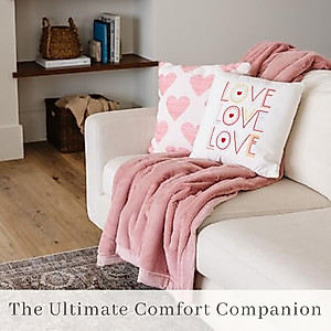 SARANONI Oversized Super Soft Comfy Lush Adult Extra Large Blanket, (Ballet Slipper Pink, 60" x 80")