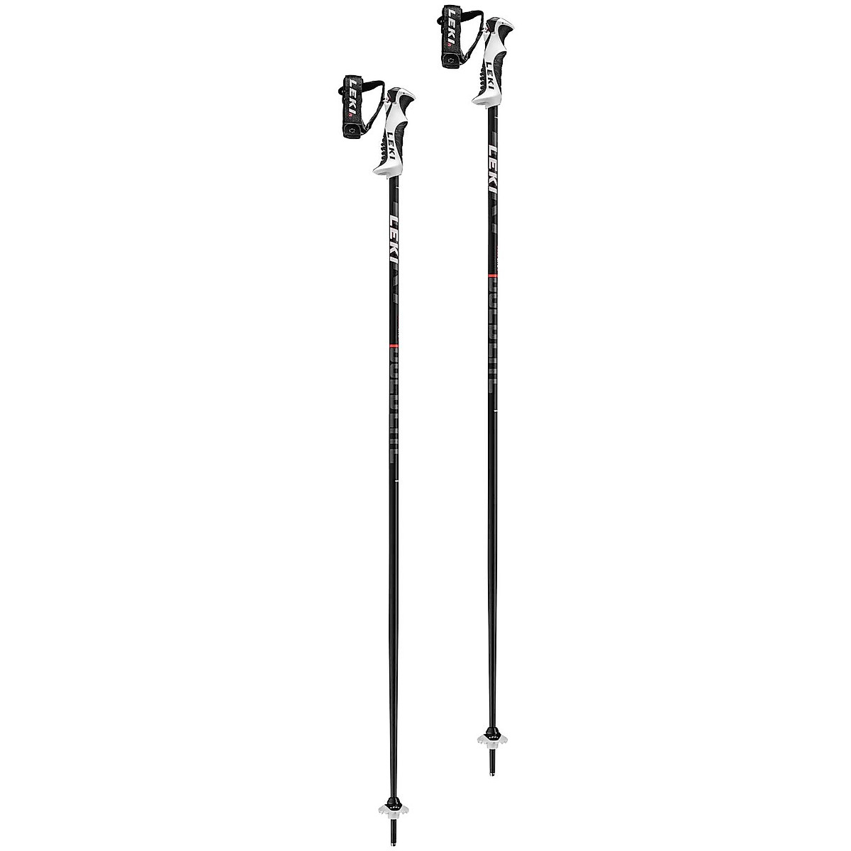 LEKI Bold Lite S Ski Pole Pair - Black/Red 120