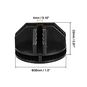 uxcell Plastic Wire Cube Connectors, 38x23mm Grid Buckle Clip for Storage Shelving Cabinet Organizer, Black, 40Pcs