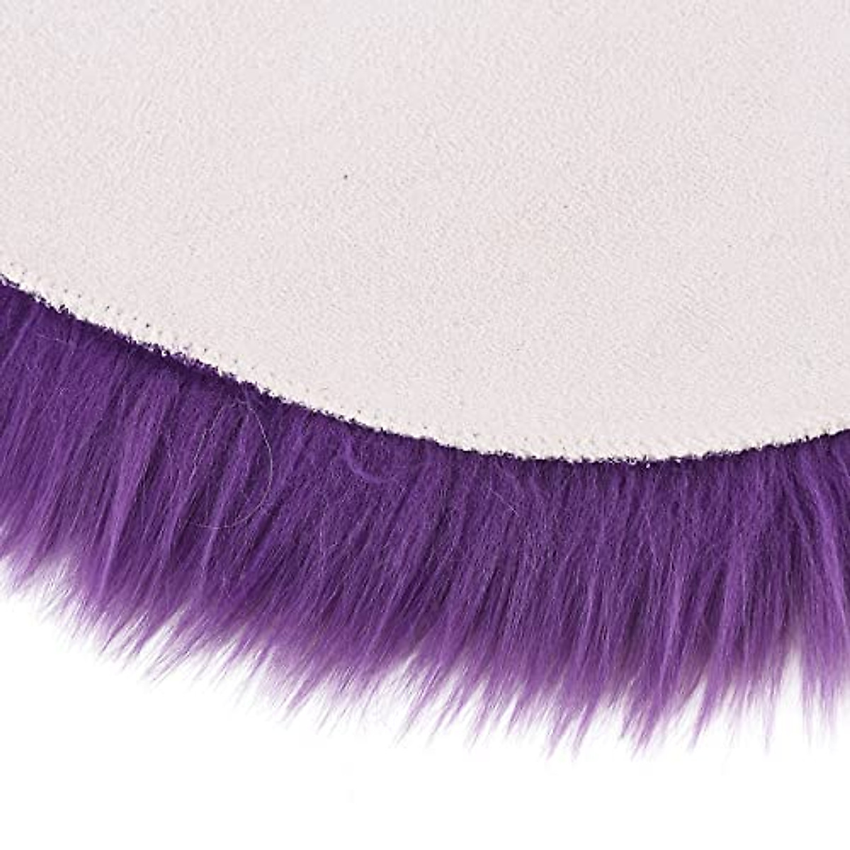 Nuxn 40 x 50cm Heart Shape Faux Sheepskin Rug Soft Long Plush Fluffy Shaggy Carpet Area Mats Rugs Bedroom Sofa Decorative Floor Carpet (Purple) 1