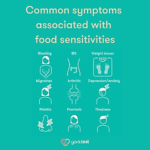 YorkTest Food Sensitivity Test – Test Your Reactivity to Over 200 Foods and Drinks At-Home – 500,000+ Test Taken
