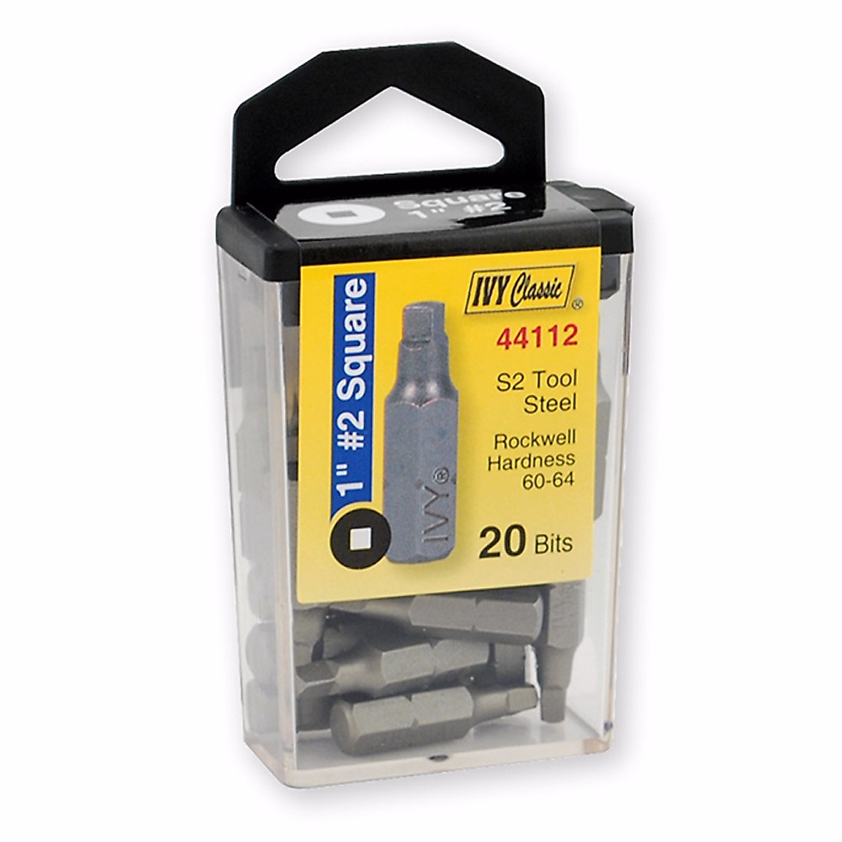 IVY Classic 44112 Impact Plus 1" #2 Square Insert Bit, 20-Piece Contractor Pack