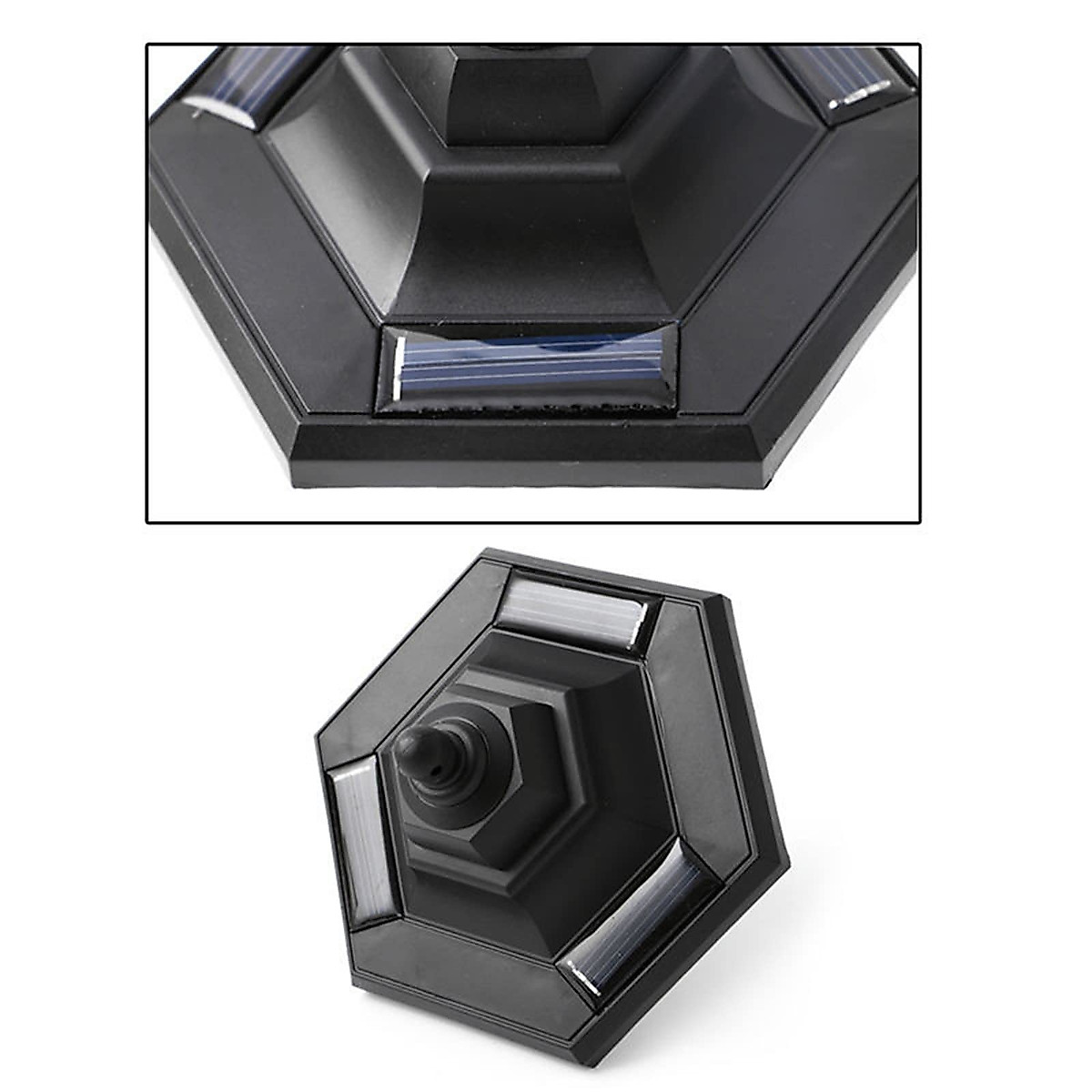 LED Solar Pathway Lights Outdoor, Outdoor Solar Hexagonal Lights, Waterproof Solar Lights for Outside, Garden, Landscape, Driveway, Walkway, Yard, Sidewalk, Lawn (2PC)