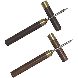 Hovico 2Pcs 6.2 Inch Ice Picks with Cover for Kitchen, Bars, Bartender,Picnics, Camping, And Restaurant, Stainless Steel Ice Pick Tool for Separate The Ice Cube (Ebony)