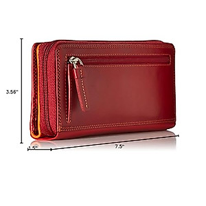 Visconti Women's Rb55 Leather Purse Red Multicolor