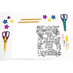 The Bible Coloring Book for Girls: Color 40 Cute Designs of Inspirational Verses & Christian Artwork