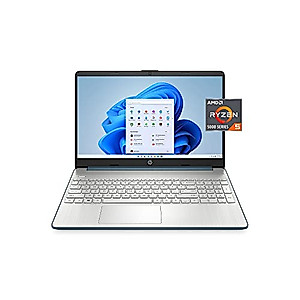 HP Newest 2022 15.6in FHD Business Laptop, AMD Ryzen 5 5500U 6 core CPU (Beat i7-1160G7, up to 4GHz), 16GB RAM, 512GB PCIe NVMe SSD, AMD Radeon Graphics, WiFi, Windows 11, Blue + Generic Accessories